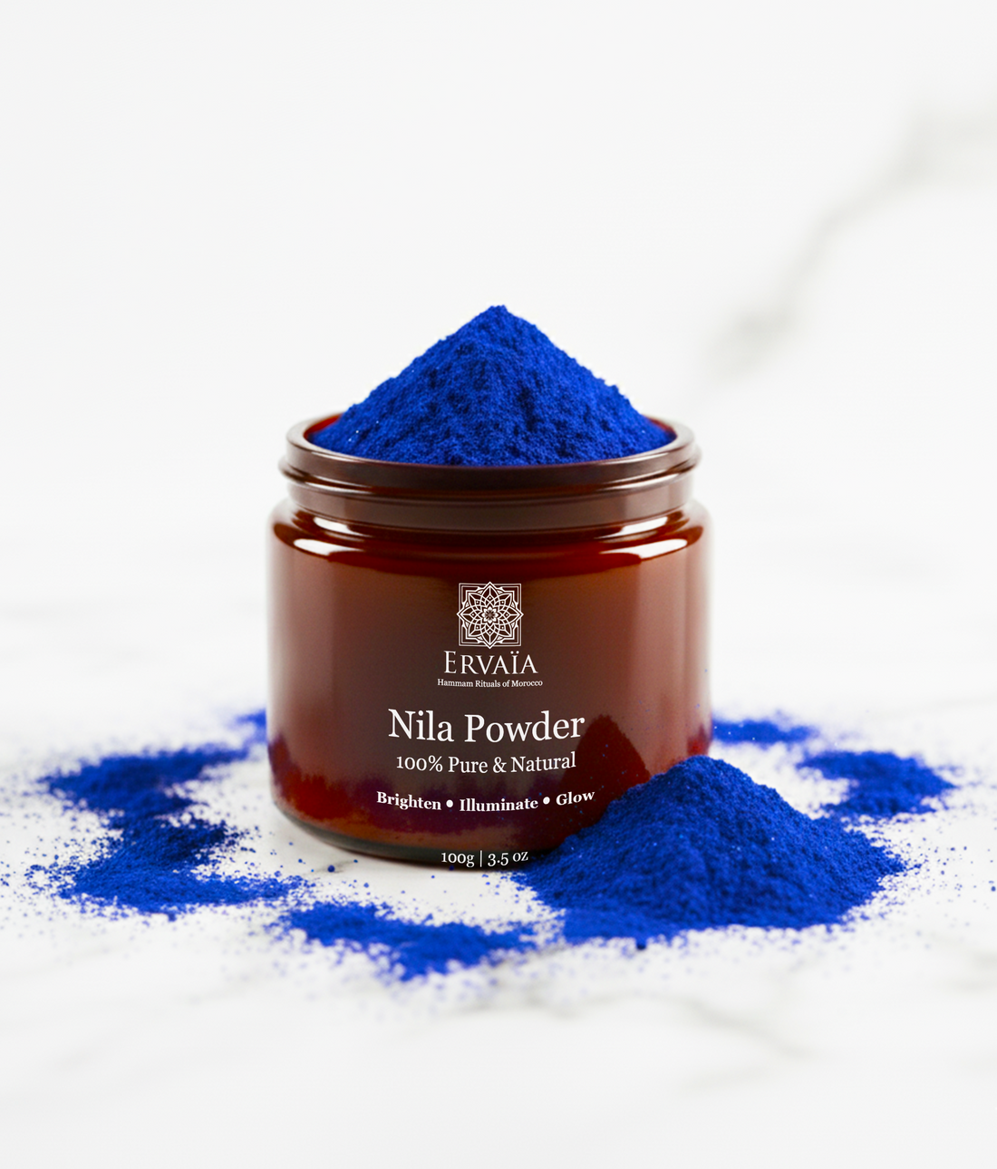 Nila Powder - Natural Moroccan Indigo for Skin Brightening | ERVAÏA